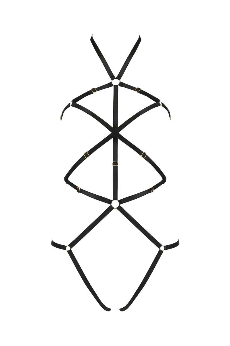 Ouvert-Body Ivena Schwarz - Nur bei Frivolita